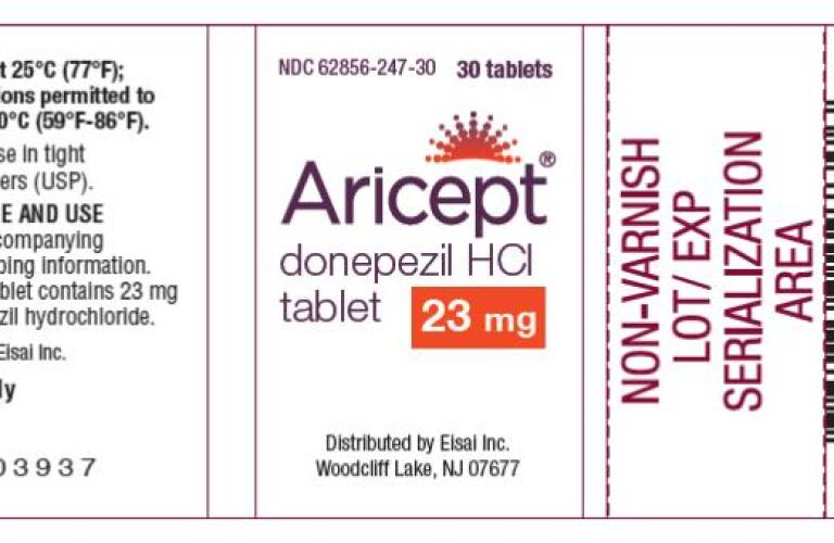 Aricept | Healthgrades | (donepezil hydrochloride tablet, film coated)